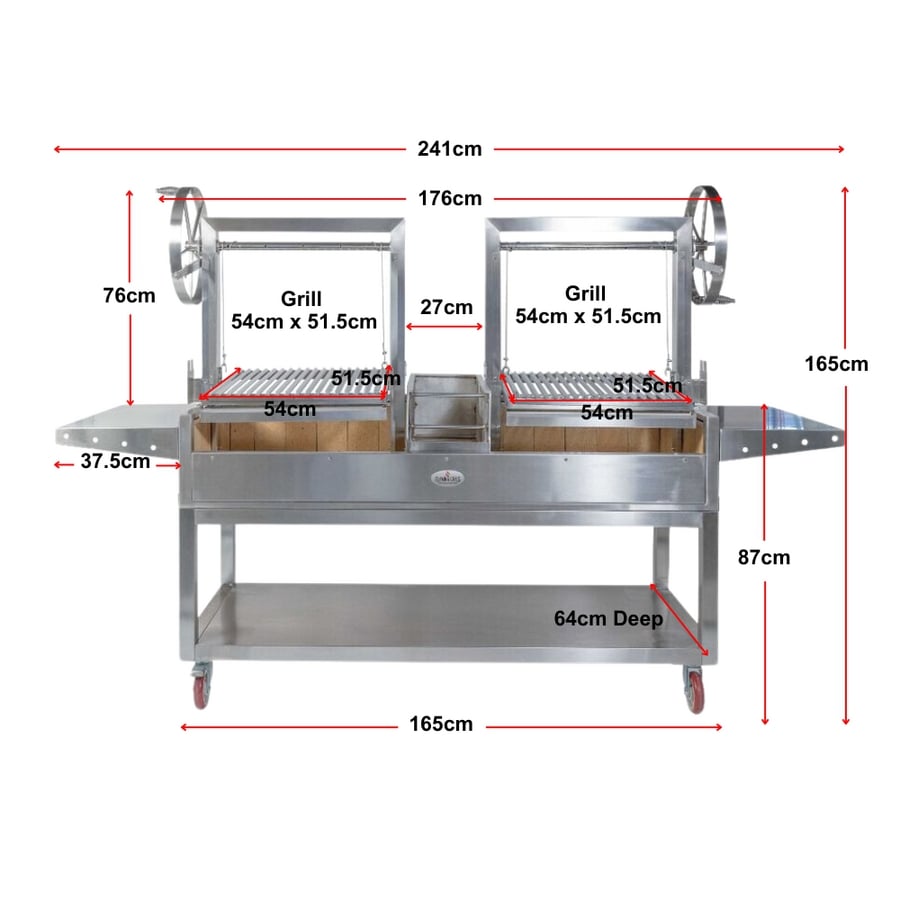 Parilla double grill - BBQs R Us